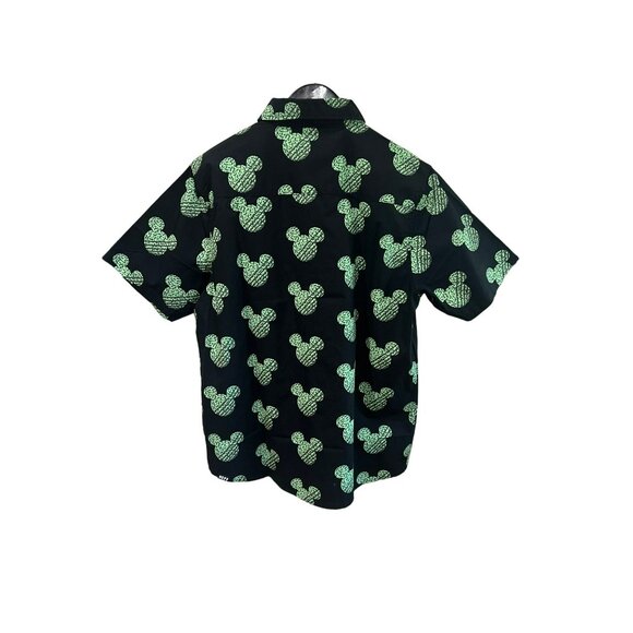 Disney | Shirts | Neff X Disney Mickey Mouse Black Green Button Down ...